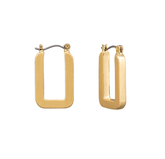 Gold Rectangle Hoops - TIGER TREE | BUY ONLINE | CALLA COLLECTIVE